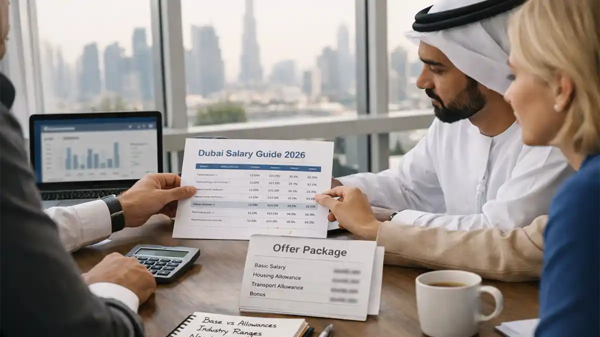 Dubai Salary Guide 2026: Real Pay by Industry, Role, Experience